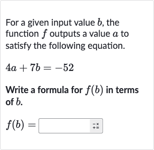 (Solved)-For a given input value b, the function f outputs a value